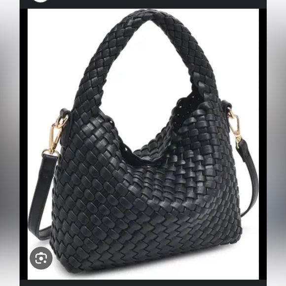 Moda Luxe | Bags | Moda Luxe Black Hobo Bag With Woven Design | Poshmark